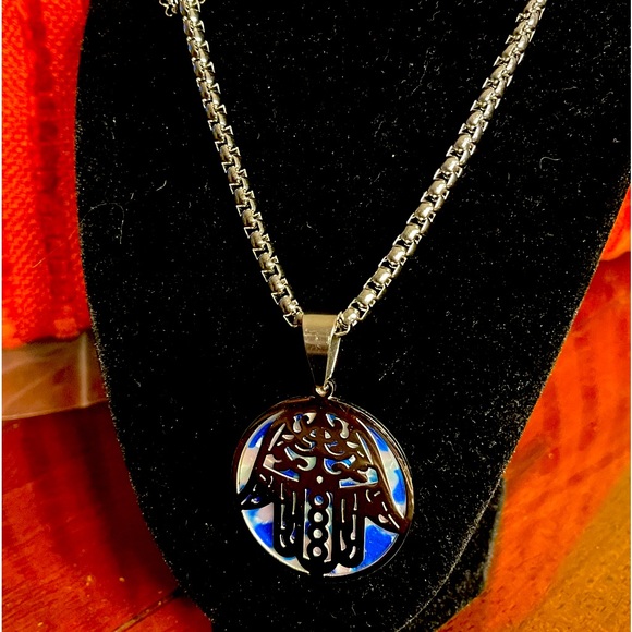 boutique | Accessories | Womens Silver Stainless Steel Chain Hamsah ...